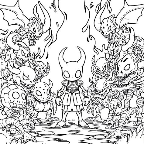 Best Hollow Knight Coloring Pages Free Printable Pdf