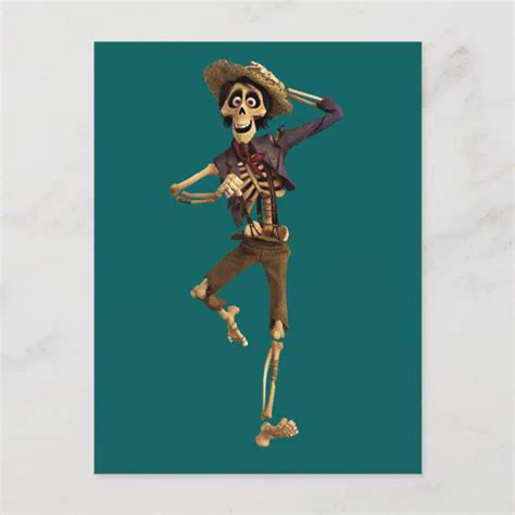 Disney Pixar Coco Hector Dancing Skeleton Postcard Zazzle
