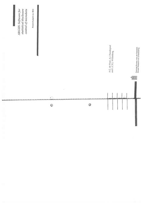 pdf argus software for statistical disclosure control of microdata