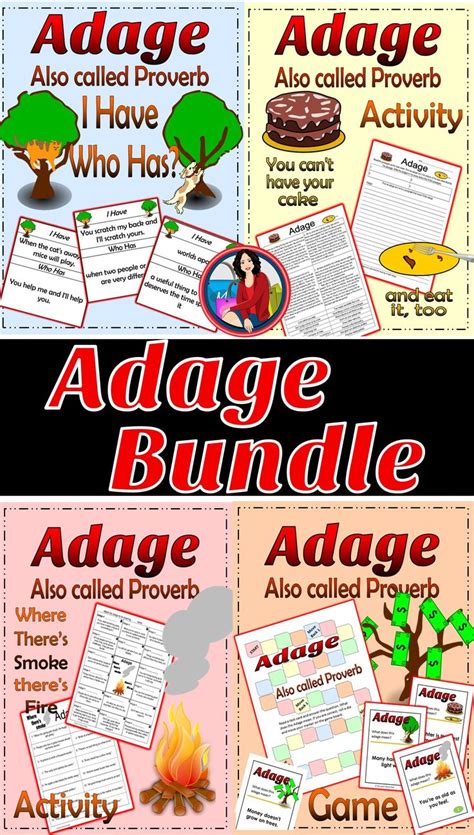 Adage Bundle Activity Writing And Games Adages And Proverbs Adage