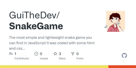 Github Guithedev Snakegame The Most Simple And Lightweight Snake Game You Can Find In