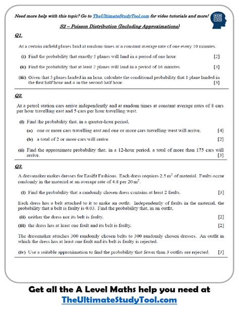 Poisson Distribution Including Approximations Pdf
