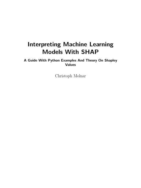Shap Pdf Machine Learning Regression Analysis
