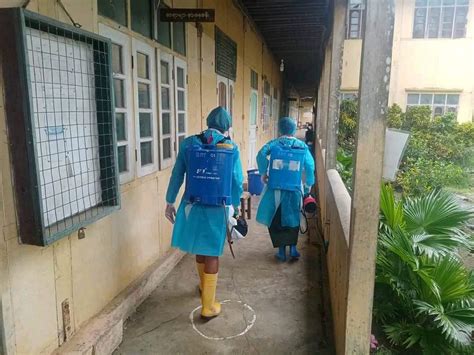 ပန်းတောင်း၌ ကိုဗစ်အတည်ပြုလူနာ ပိုးတွေ့ရပ်ကွက် ကျေးရွာများရှိ နေအိမ်၊ လမ်းများအား ပိုးသတ်ဆေးဖြန