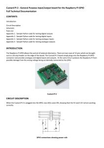 General Purpose Input Output GPIO