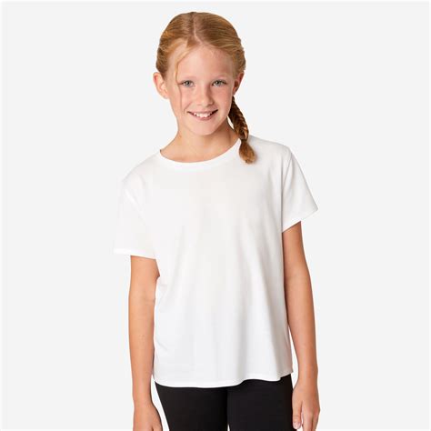 Girls Cotton T Shirt White