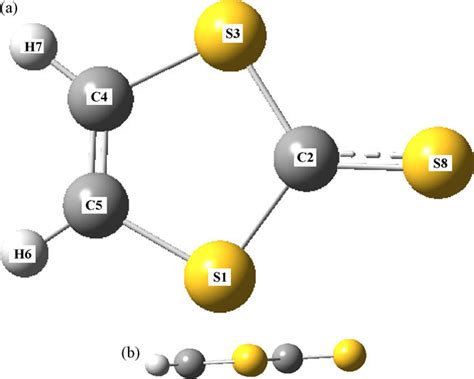 A Numbering Scheme And B Lateral View Of Optimized Structure Of Dtt