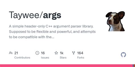 Github Tayweeargs A Simple Header Only C Argument Parser Library