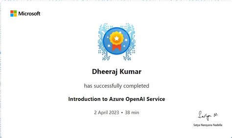 Dheeraj Kumar On Linkedin Microsoftlearn Azure Openai Ai Badge Achievement Proud