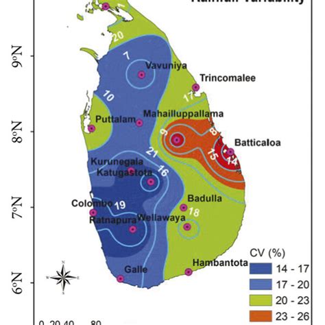 Spatial Distribution Of Rainfall Variability At Annual And Seasonal Download Scientific Diagram