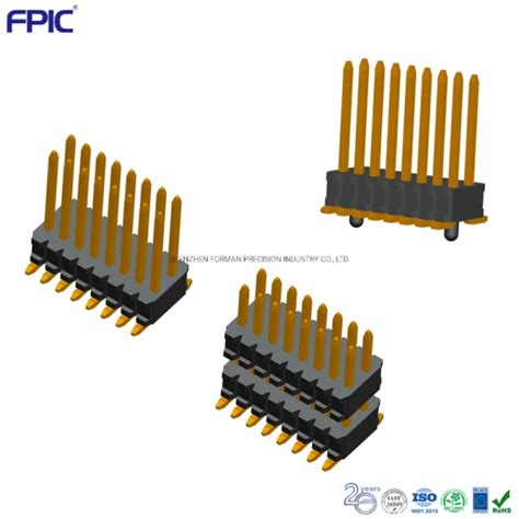 Smd Btb Connectors 0 8mm Pitch Double Row Dual Housing Pin Header Male Connectors For Automotive