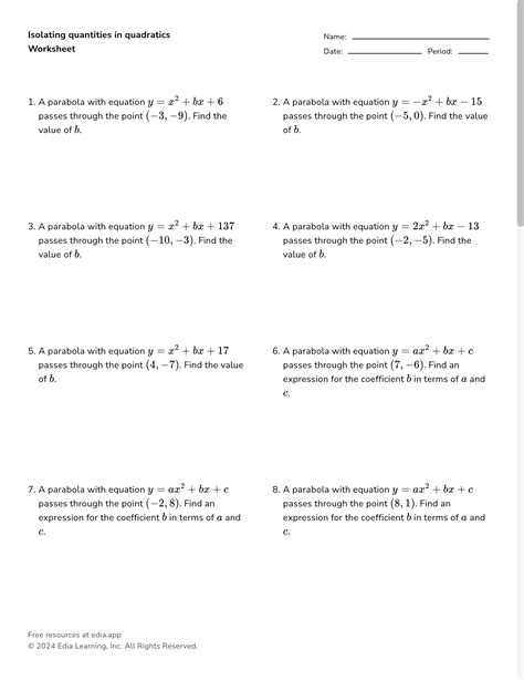 Quadratic Formula Problems Worksheet Math Quadratic Equation Zeroes