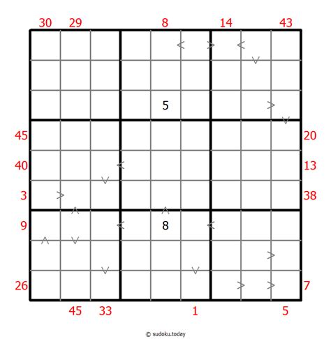 Hybrid Sudoku X Sums Greater Than