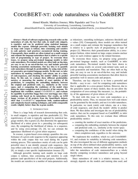 Codebert Nt Code Naturalness Via Codebert Deepai