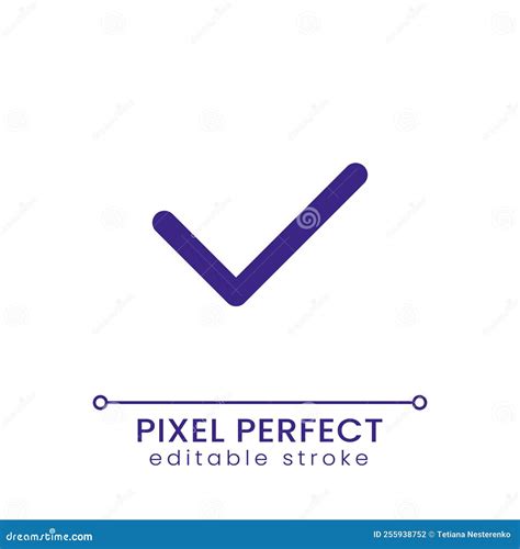 Checkmark Pixel Perfect Rgb Color Ui Icon Stock Vector Illustration Of Approve Element 255938752