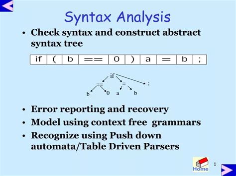 ppt syntax analysis in programming languages powerpoint presentation