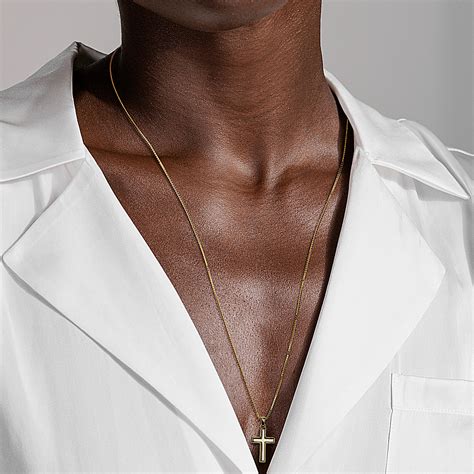 Matthias 14k Yellow Gold Cross Pendant Shane Co