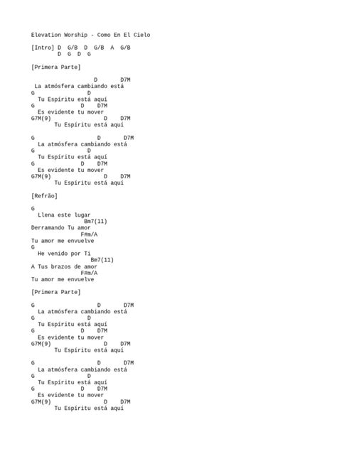 Elevation Worship Como En El Cielo Pdf