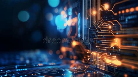 Digital Circuitry Innovation Abstract Tech Background Symbolizing