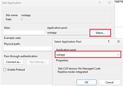 Debugging An Aspnet Core Sub Application Under Asp Net Root App When