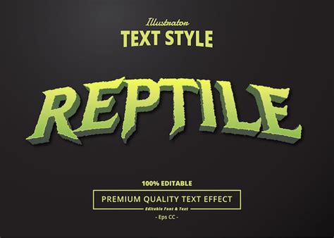 Premium Vector Reptile Text Effect