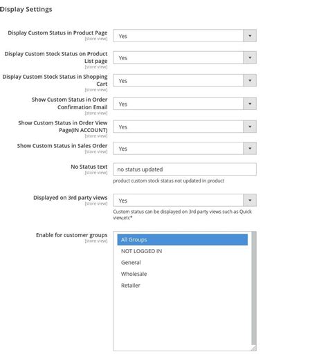 magento 2 custom stock status display product stock status