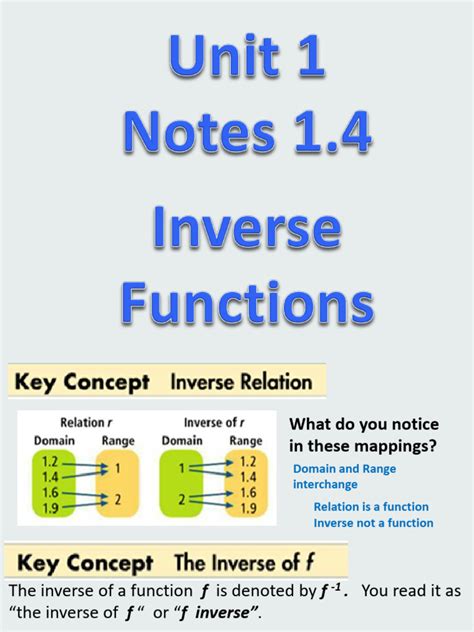 1 4 inverse functions pdf function mathematics analysis