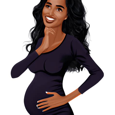 Beautiful African American Melanin Skin Pregnant Woman Standing Creative Fabrica