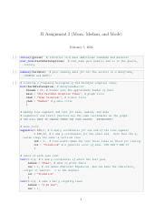 Exploring Mean Median And Mode In R Assignment Analysis Course Hero
