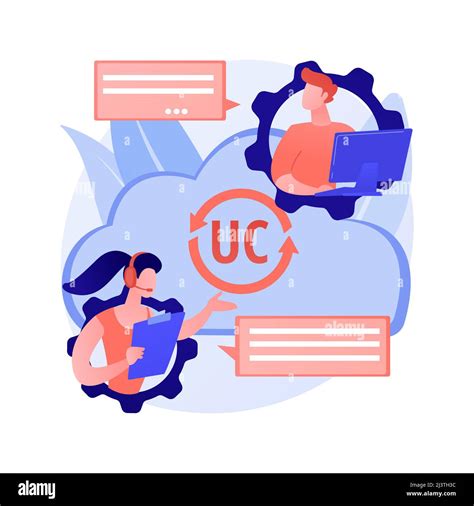 Unified Communication Abstract Concept Vector Illustration Enterprise Communications Platform