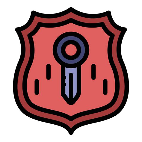 Secured Shield Icon Color Outline Vector 15870211 Vector Art At Vecteezy