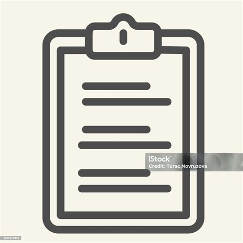 의료 체크 리스트 라인 아이콘입니다 흰색 배경에 설문 조사 양식 개요 스타일 그림 모바일 컨셉 및 웹 디자인을 위한 병원 클립보드 설문지 벡터 그래픽 문서에 대한 스톡 벡터