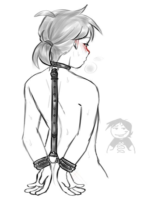 Rule 34 Arms Behind Back Arms Tied Back Back View Bdsm Bdsm Collar Bdsm Gear Before Sex Blush