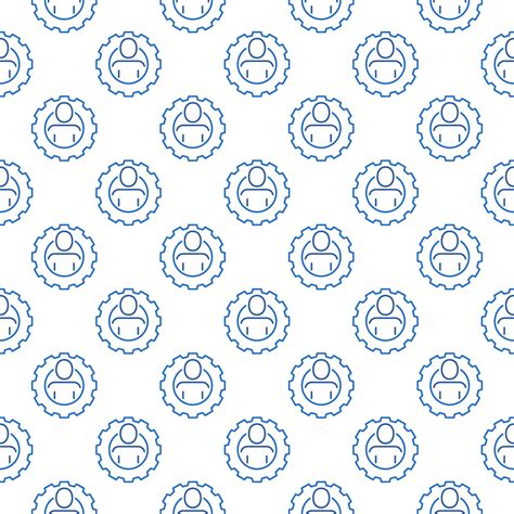 Gear With Man Vector Concept Line Seamless Pattern 27694572 Vector Art At Vecteezy