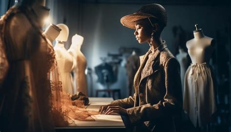 premium ai image one fashion designer working creatively in a small