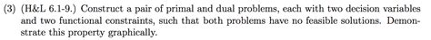 Solved 3 Handl 61 9 Construct A Pair Of Primal And Dual
