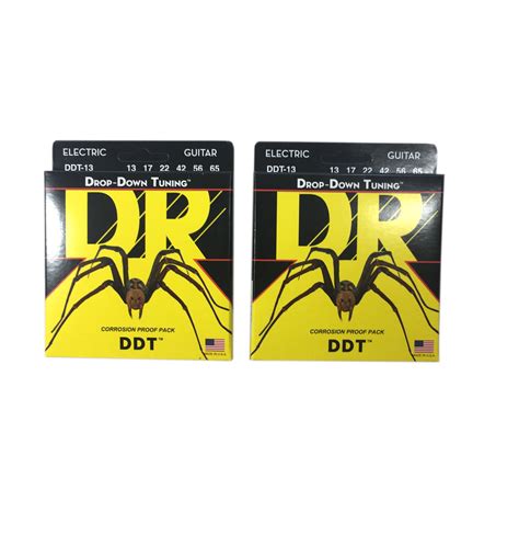 DR Guitar Strings 2 Pack Electric DDT Drop Down Tuning 13 65 Mega Heavy Walmart Com