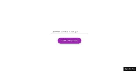 memory game codesandbox