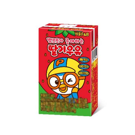 뽀로로 딸기우유140ml 배민 장보기∙쇼핑