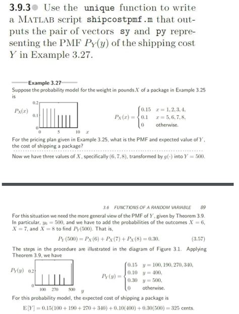 Solved 393 Use The Unique Function To Write A Matlab