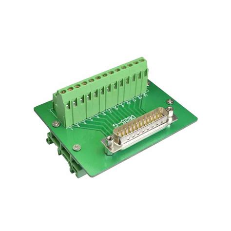 DB25 Straight Male Head With Bracket For Parallel Port Wire Terminal Block Automation Adapter