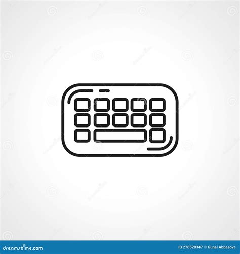 Keyboard Line And Glyph Icon Computer Keypad Vector Illustration