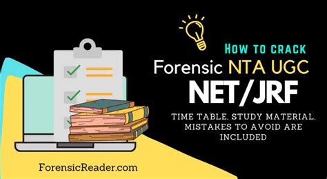 Tips Books How To Prepare For NTA UGC NET JRF Forensic Science