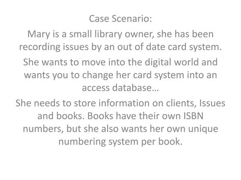 Erd Case Scenario Ppt