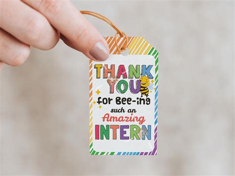 Intern Tag Printable Tags For Intern National Intern Day T Tags