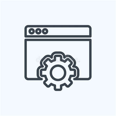 Icon Browser Settings Suitable For User Interface Symbol Line Style Simple Design Editable