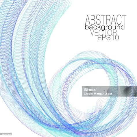 블루 그린 컬리큐 동적 라인 아트 패턴 흔들리는 스카프 얇은 곡선을 구부립니다 비행 투명 베일 추상적 인 그물 디자인 벡터 웨이브 흰색 배경입니다 Eps10 일러스트레이션