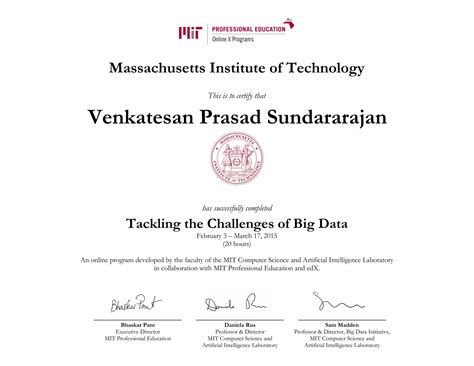 Mit Big Data Certificate Ppt