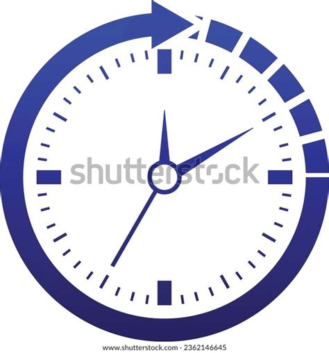 Time Clock Vector Linear Icons Set Stock Vector Royalty Free