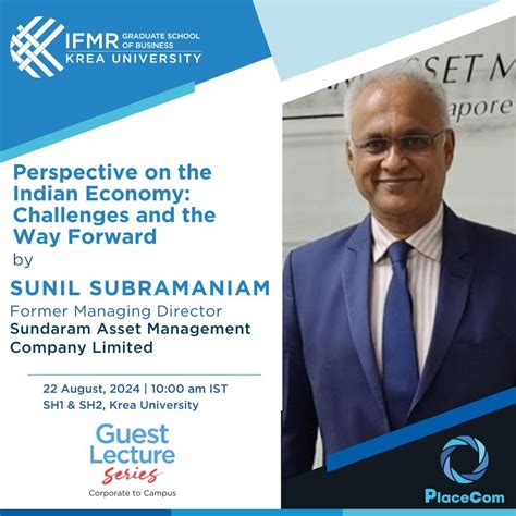 Honored To Have Mr Sunil Subramaniam Grace Our Esteemed Institution